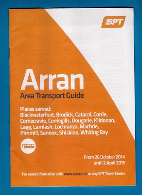 SPT Strathclyde Timetable - Arran Area - Bus Train & Ferry Guide ...