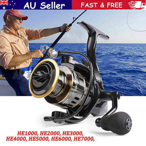 Fishing Reel HE1000-7000 Max Drag 10kg High Speed Metal Spool Spinning ...