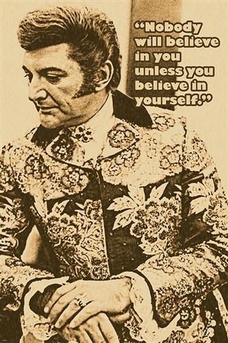 LIBERACE quote poster BELIEVE IN YOURSELF OR NOBODY ELSE WILL piano ...