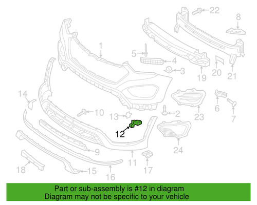 Hyundai OEM 13-15 Santa FE Front Bumper-lower Cover Holder Right ...