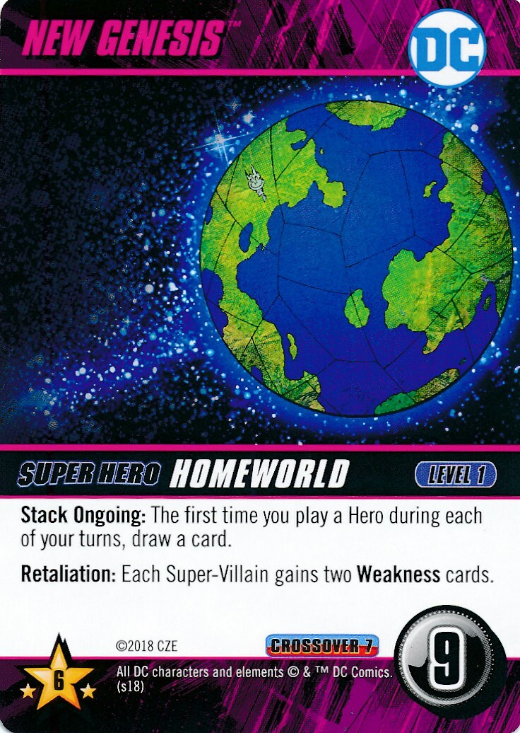 NEW GENESIS DC Comics Deck Building Game card NEW GODS HOMEWORLD LEVEL ...
