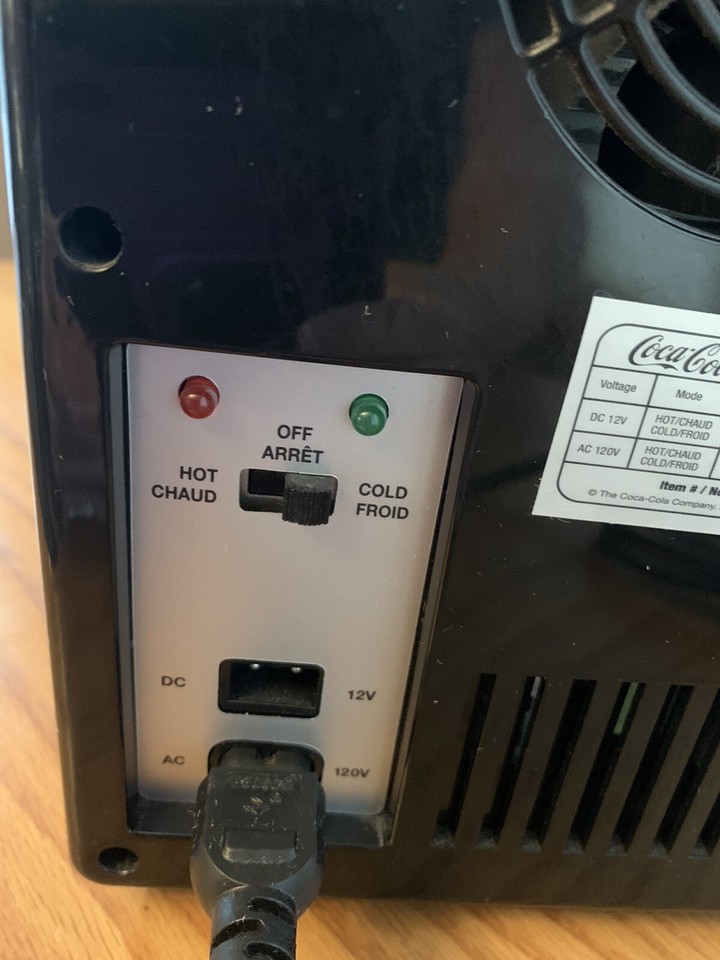 Black Red Coke Zero Coca Cola Mini Fridge Compact Personal Refrigerator ...
