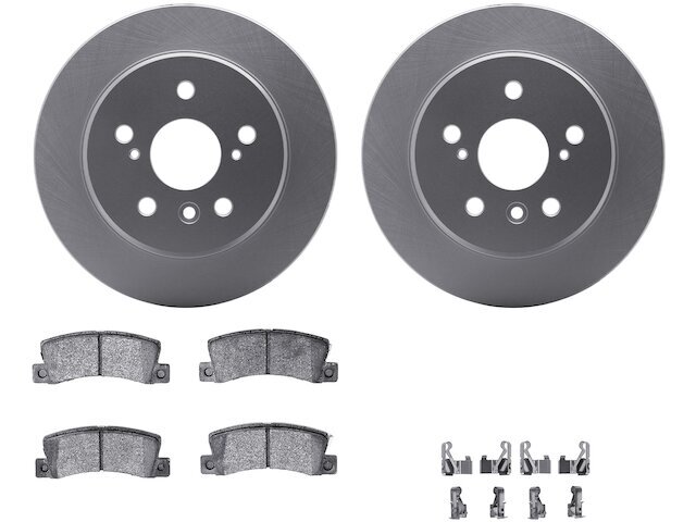 Rear Brake Pad and Rotor Kit 89SHRQ98 for Lexus RX300 1999 2000 2001 ...