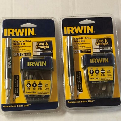 2 PACK IRWIN 3057002DS 21 PIECE MAGNETIC DRIVE GUIDE SET NEW | eBay