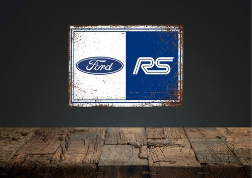 Ford RS sign, garage bar, home bar, mancave, workshop, Tool Box, Metal ...