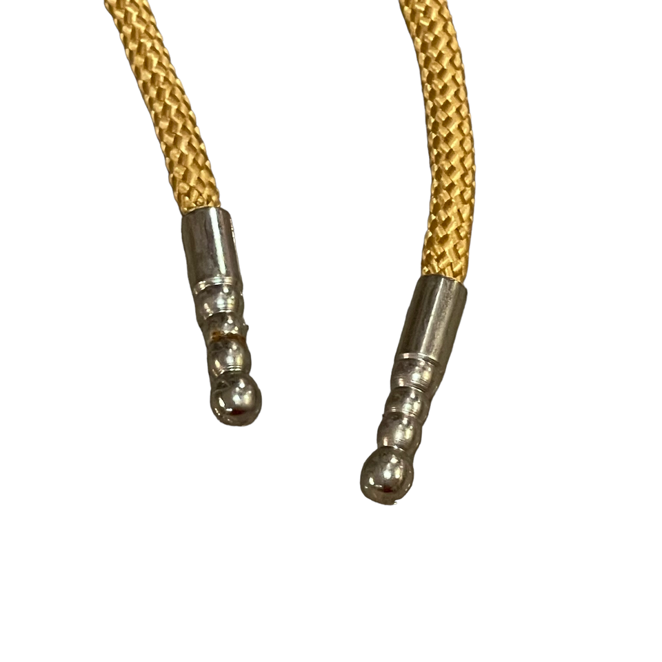 Vintage Mens Bolo Tie Yellow Rope With Aztec Native American Symbol ...