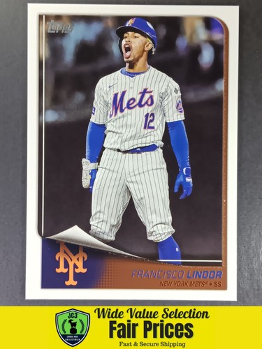 2025 Topps Flagship Collection Francisco Lindor #63 New York Mets ...