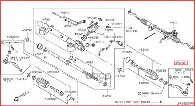 D8640-1CA0B Nissan Socket kit-tie rod, outer D86401CA0B, New Genuine ...
