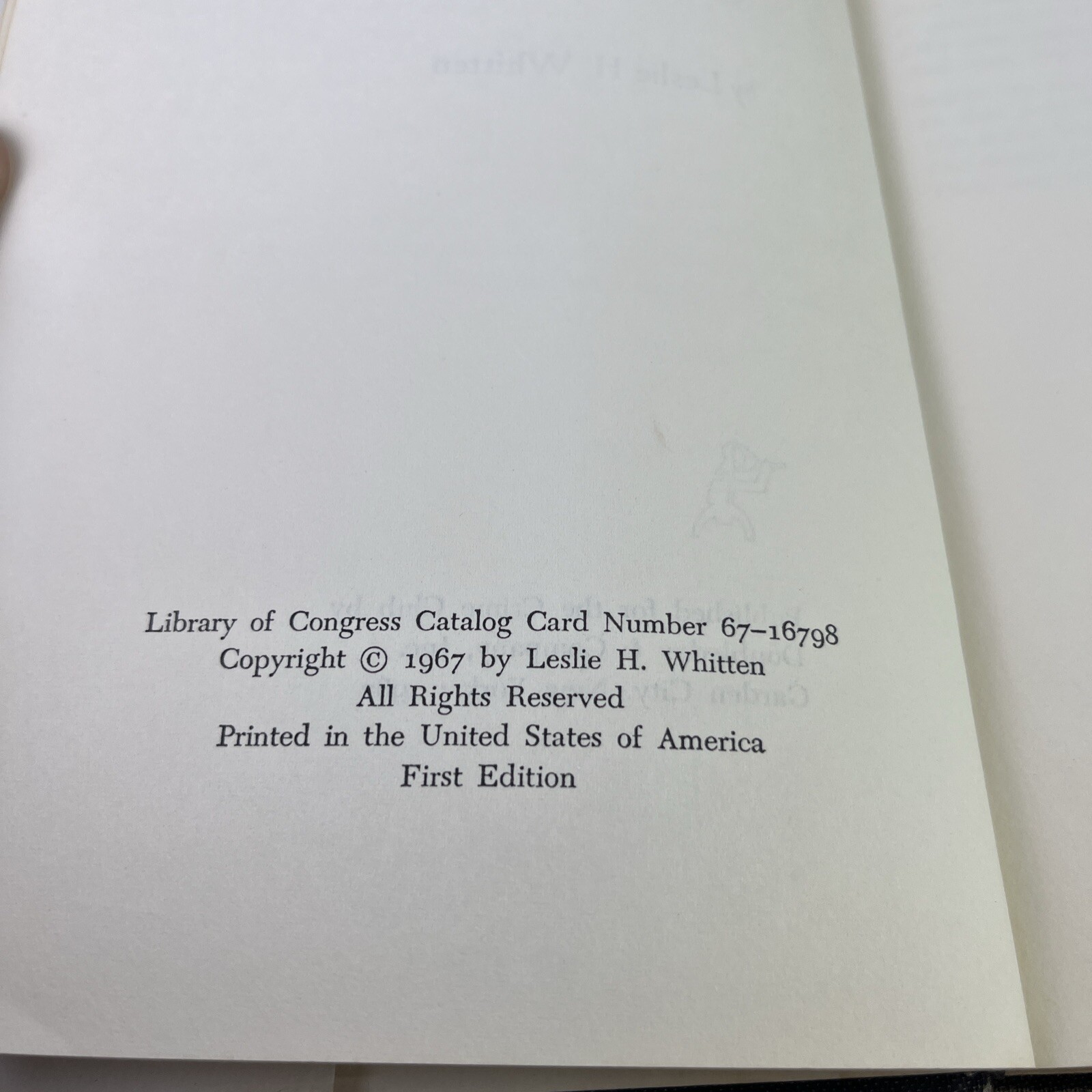 Vtg Book Leslie H Whitten Moon of the Wolf First Edition Crime Club ...