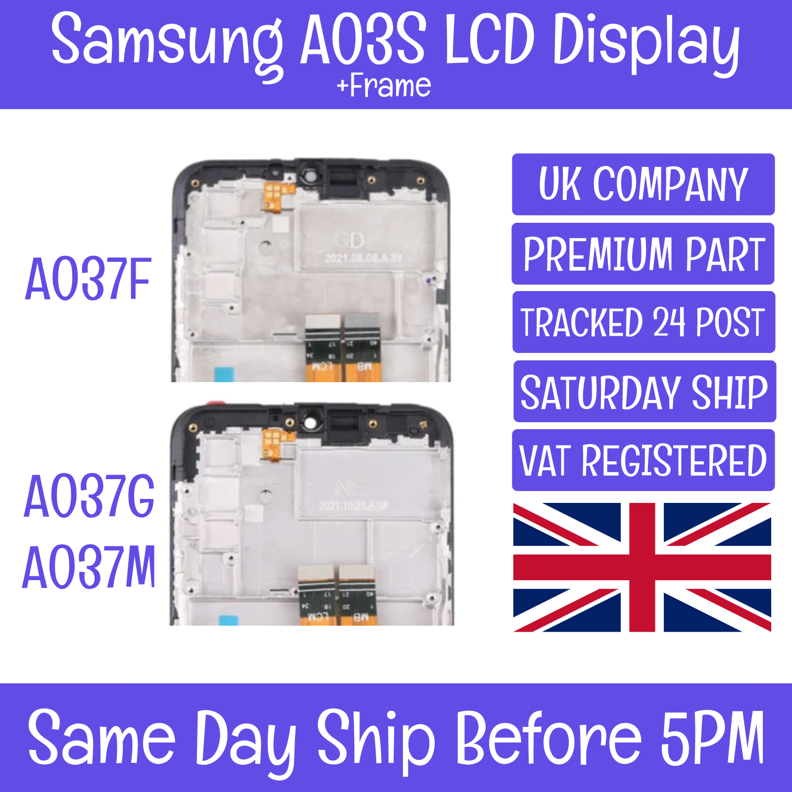 Samsung Galaxy A03S SM-A037F A037G A037M LCD Screen Display Digitizer ...