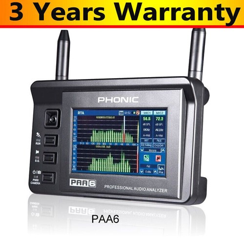 PHONIC PAA6 Dual-CH Audio Spectrum Analyzer Support Balanced XLR Input ...