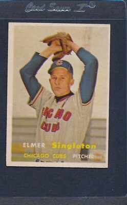 1957 Topps #378 Elmer Singleton Cubs EX *3737 | eBay
