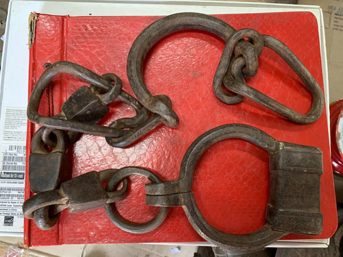 Antique Old Hand Forged Iron Prisoner Shackle Horse Leg Shackle ...