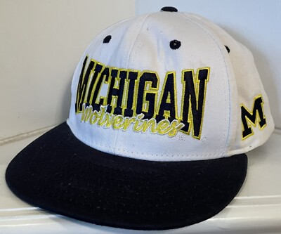 Univ of Michigan Baseball Cap Adjustable White, Navy & Fluor Yellow ...
