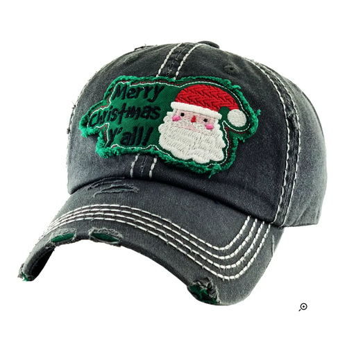 Merry Christmas Y'all Santa Baseball Cap, NEW With Tags | eBay