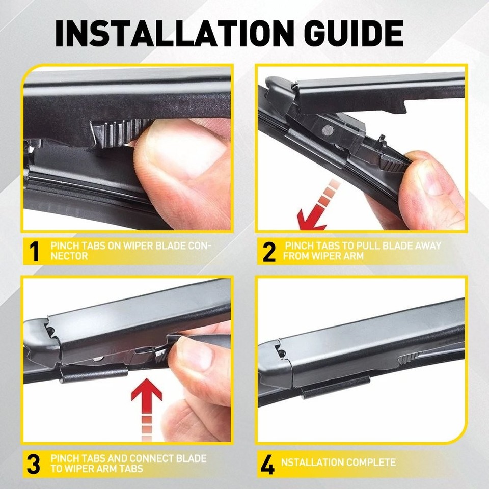 Windscreen Wiper Blades Pair Flat / Aero type fits for BMW Front Set ...