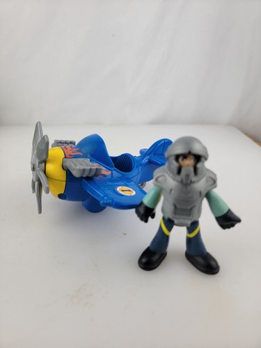FISHER PRICE IMAGINEXT SKY RACER BLUE MINI PLANE TOY AIRPLANE | eBay