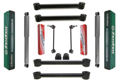 REAR SUSPENSION KIT 10pc ARMS BUSHES LINKS SHOCKS FOR JEEP COMMANDER XK ...