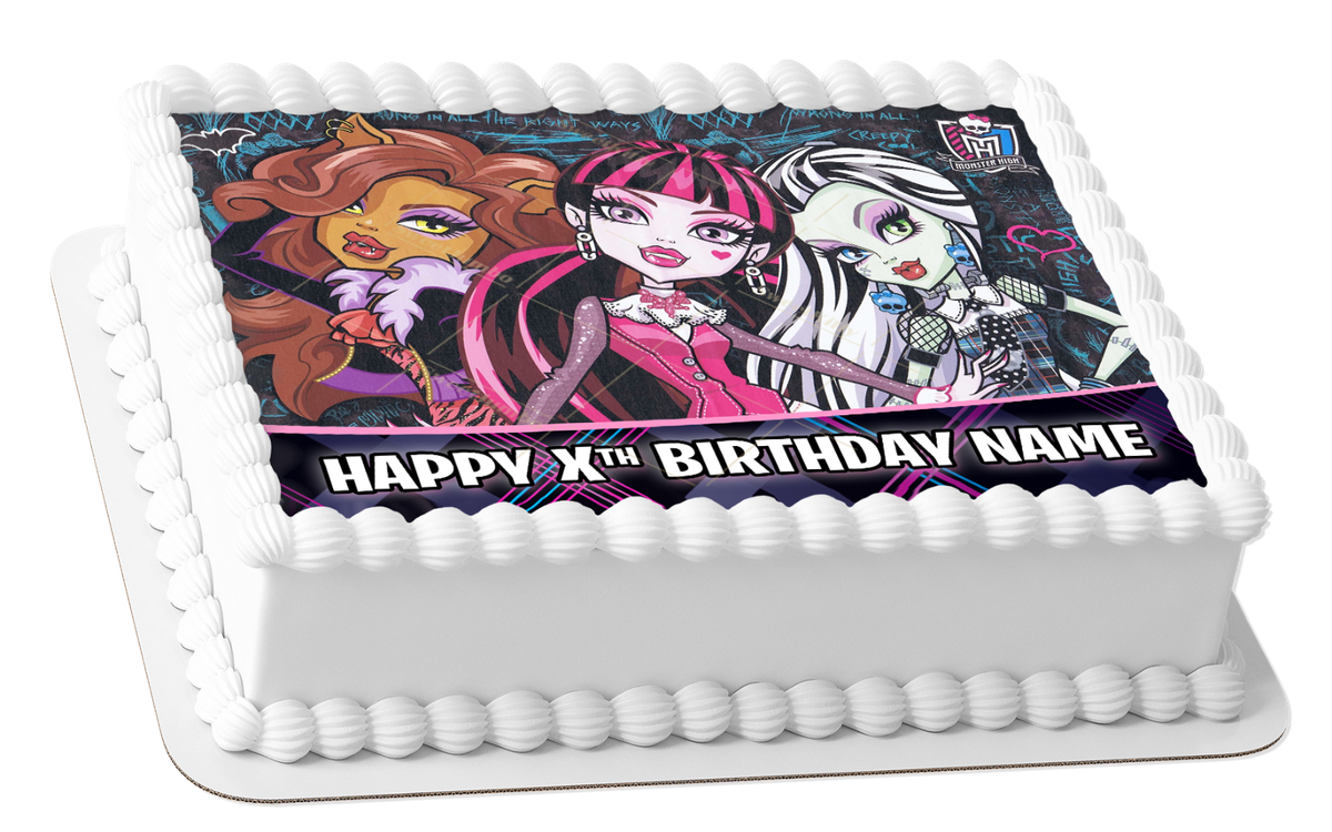 Monster High Sheet Cakes Edible "Monster High" Cake Sheet Perfect