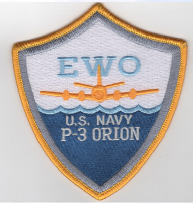4" NAVY P-3 EWO SHIELD EMBROIDERED PATCH | eBay