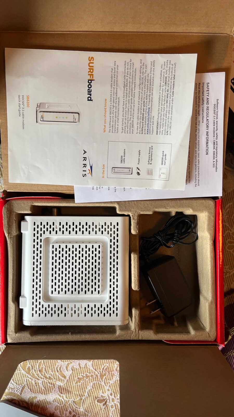 ARRIS SURFboard SB8200 DOCSIS 3.1 10 Gbps Cable Modem | eBay