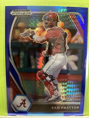 2021 Panini Prizm Draft Picks Baseball Sam Praytor #PDP179 Hyper Blue ...