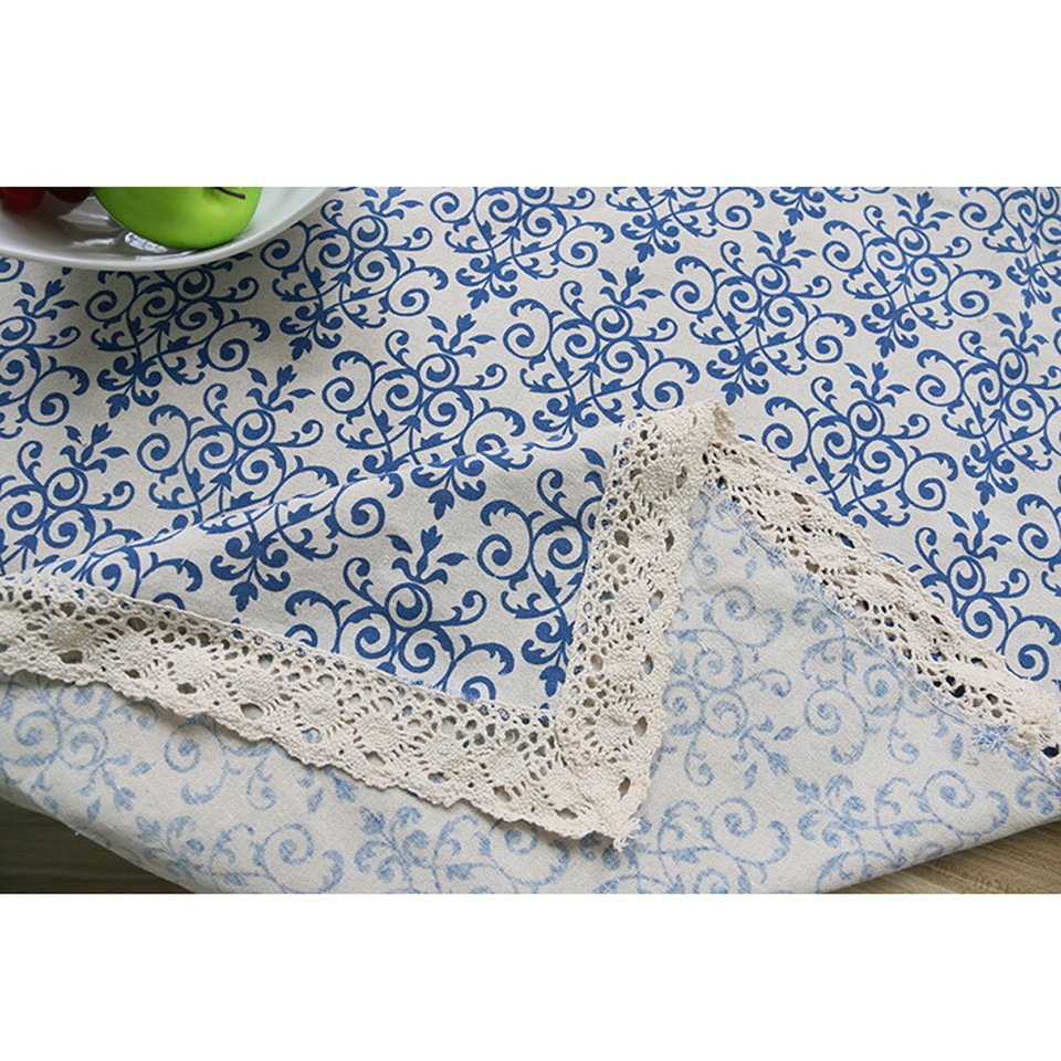 Table Cloth Square Rectangle Tablecloth Lace Edge Dining Cover Deco ...