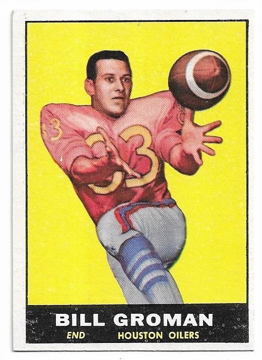 BILL GROMAN 1961 Topps Football card #142 Houston Oilers EX+/NR MT | eBay