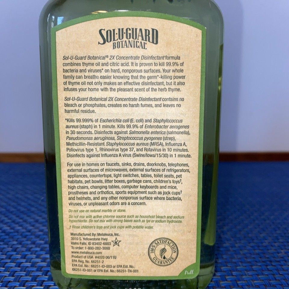Brand New Melaleuca Sol-U-Guard Botanical 2X Concentrate Disinfectant ...