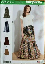 8923 R5 Misses' Pull-on Skirts Pattern Simplicity Sizes 14 - 22 for ...
