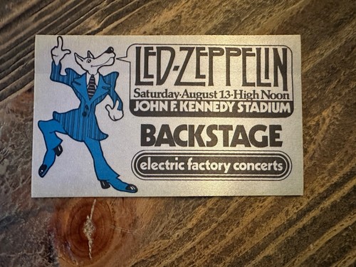 Extremely Rare Vintage 1977 LED ZEPPELIN AAA Backstage Pass | eBay