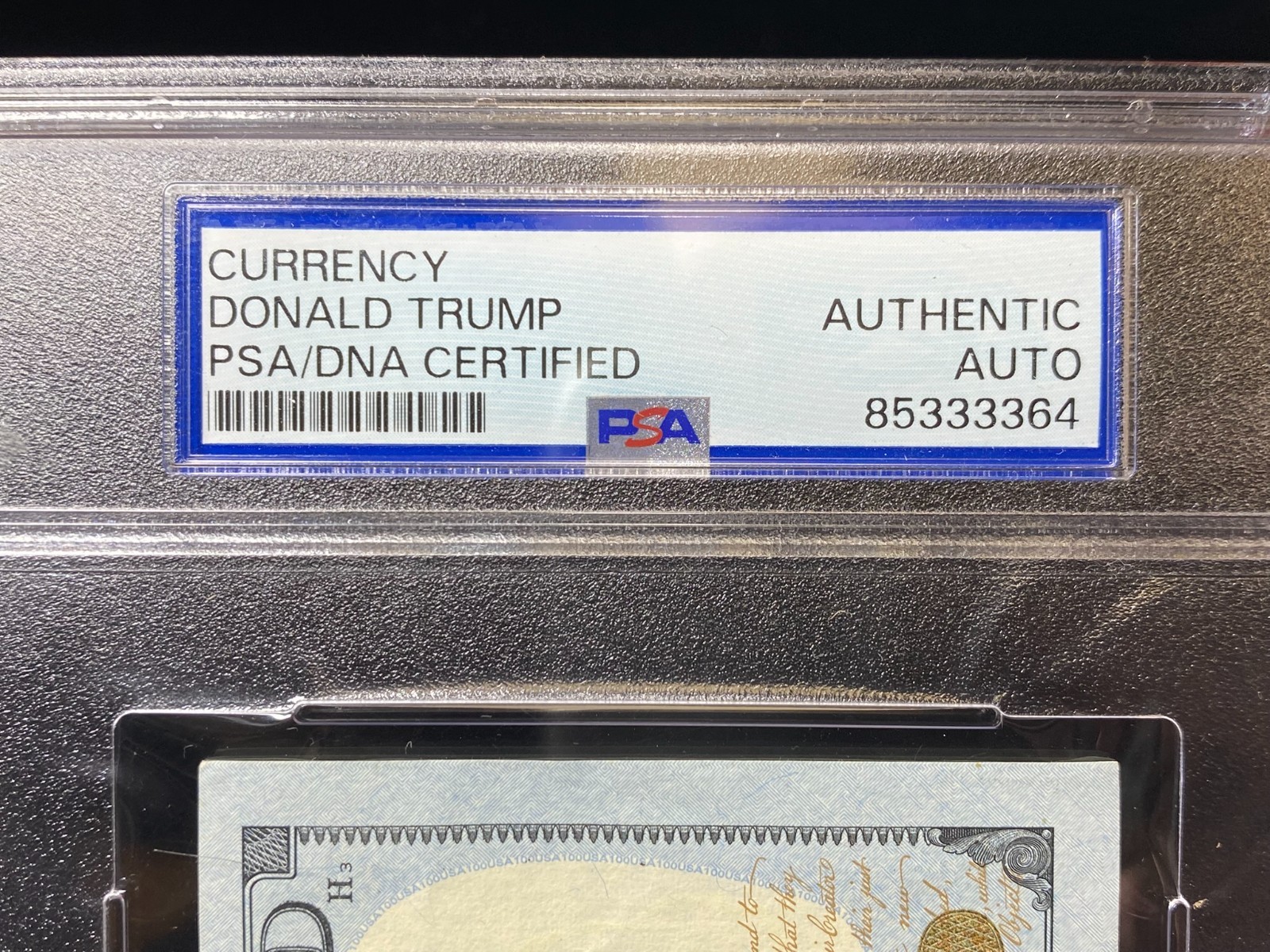 2009 $100 FEDERAL BANKNOTE DONALD TRUMP AUTOGRAPH PSA DNA CERTIFIED NO ...