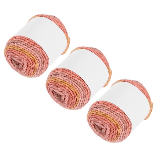 Fil Acrylique Crochet 634Y 5 Brins pour Tricot DIY 3x100g Rose Jaune ...
