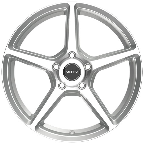 (Set of 4) Motiv 433MS Blade 17x7.5 5x108 +40mm Silver/Machined Wheels ...