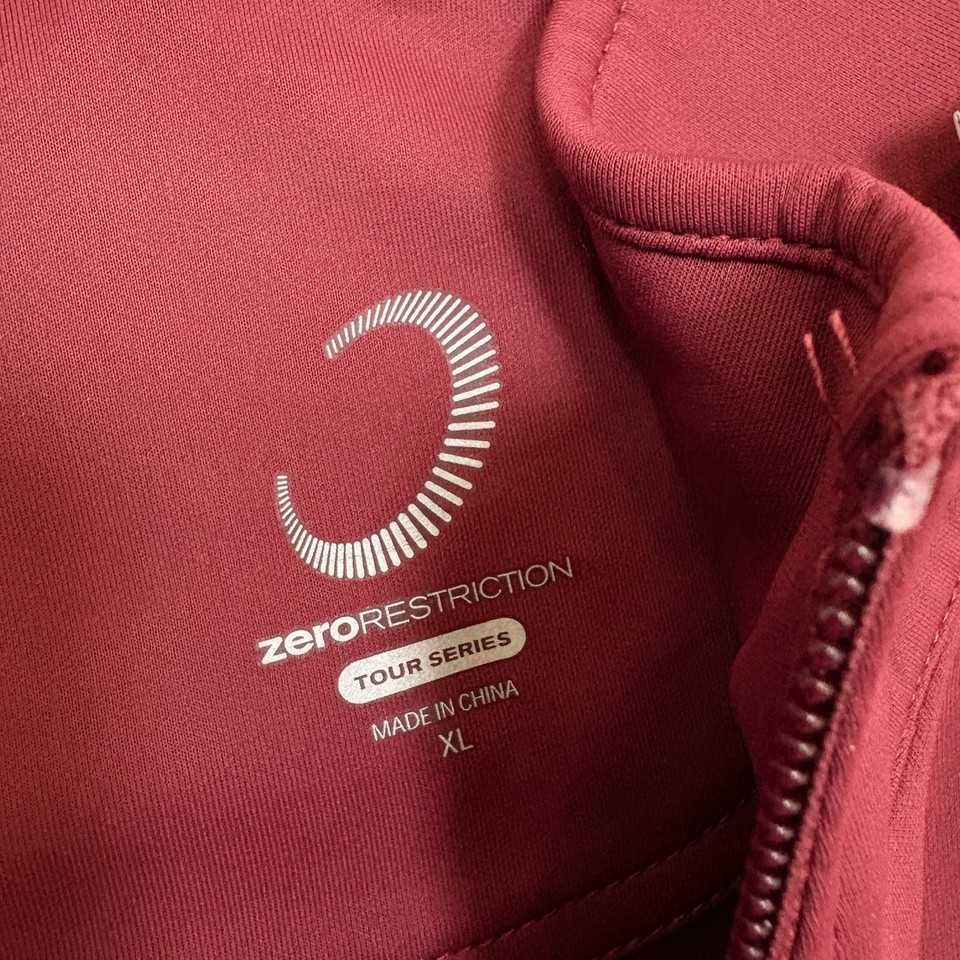 Zero Restriction Quarter Zip Pullover Mens XL Red Tour Series Z500 L330 ...