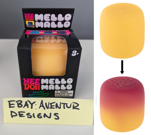 Viral NEEDOH Mello Malllo Squishy COLOR CHANGING Marshmallow Yellow ...