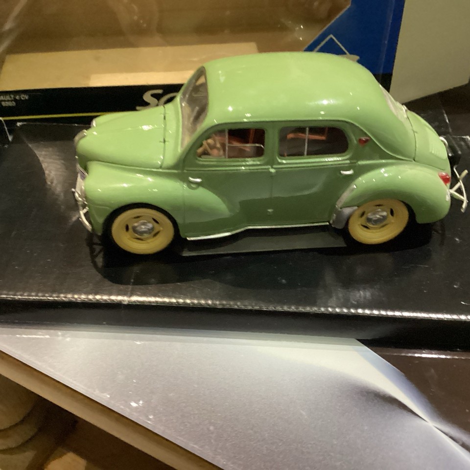 1/18 Scale Model car Renault 4 Cv olive green Ref 8203 Solido In Box | eBay