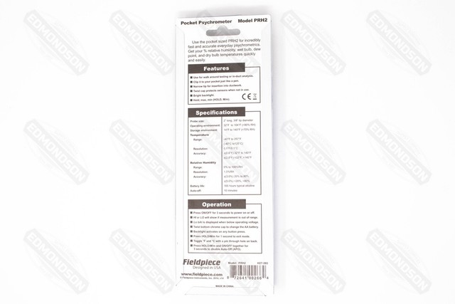 Fieldpiece PRH2 Digital Pocket Psychrometer for sale online | eBay