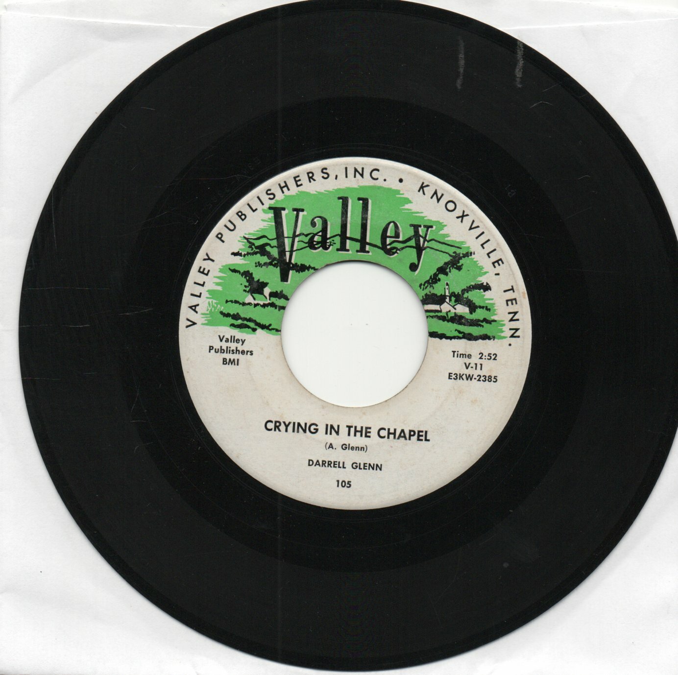 Darrell Glenn Crying In The Chapel on Valley Original 45 | eBay
