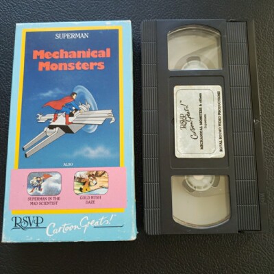 Superman Mechanical Monsters / Mad Scientist / Gold Rush Daze VHS 1980s ...
