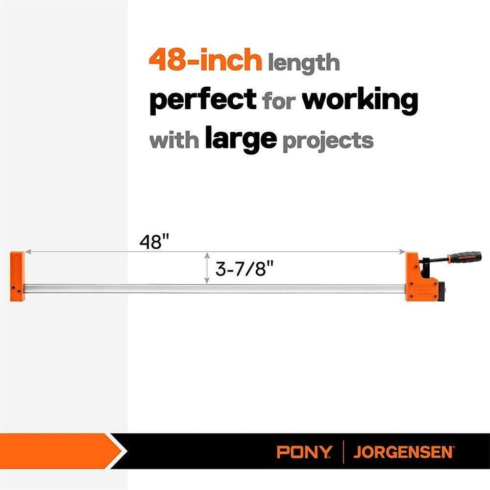 JORGENSEN 48''/36''/24''Bar Clamps 90° Cabinet Master Parallel Jaw Bar ...