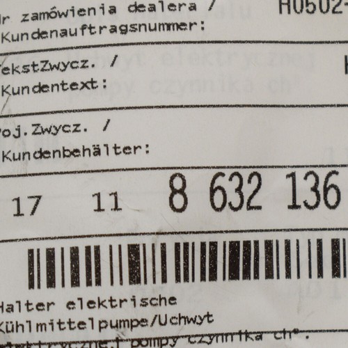 BMW 5 G30 WATER PUMP BRACKET HOLDER 17118632136 8632136 16-19 NO DUTY ...