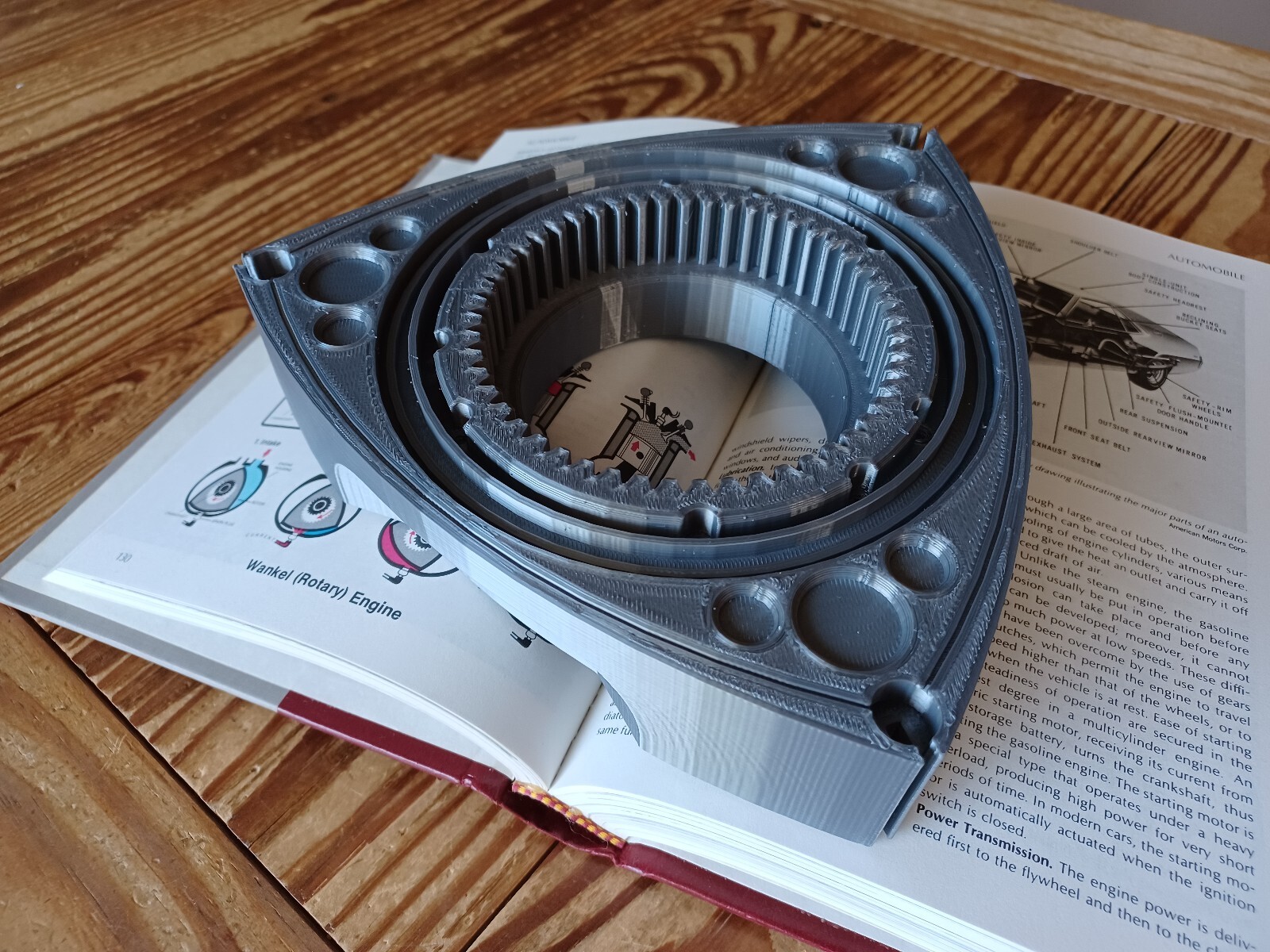 Rotary Engine Rotor, Gray, 3D Wall Art - Life Size! Wankel, Mazda 13B ...