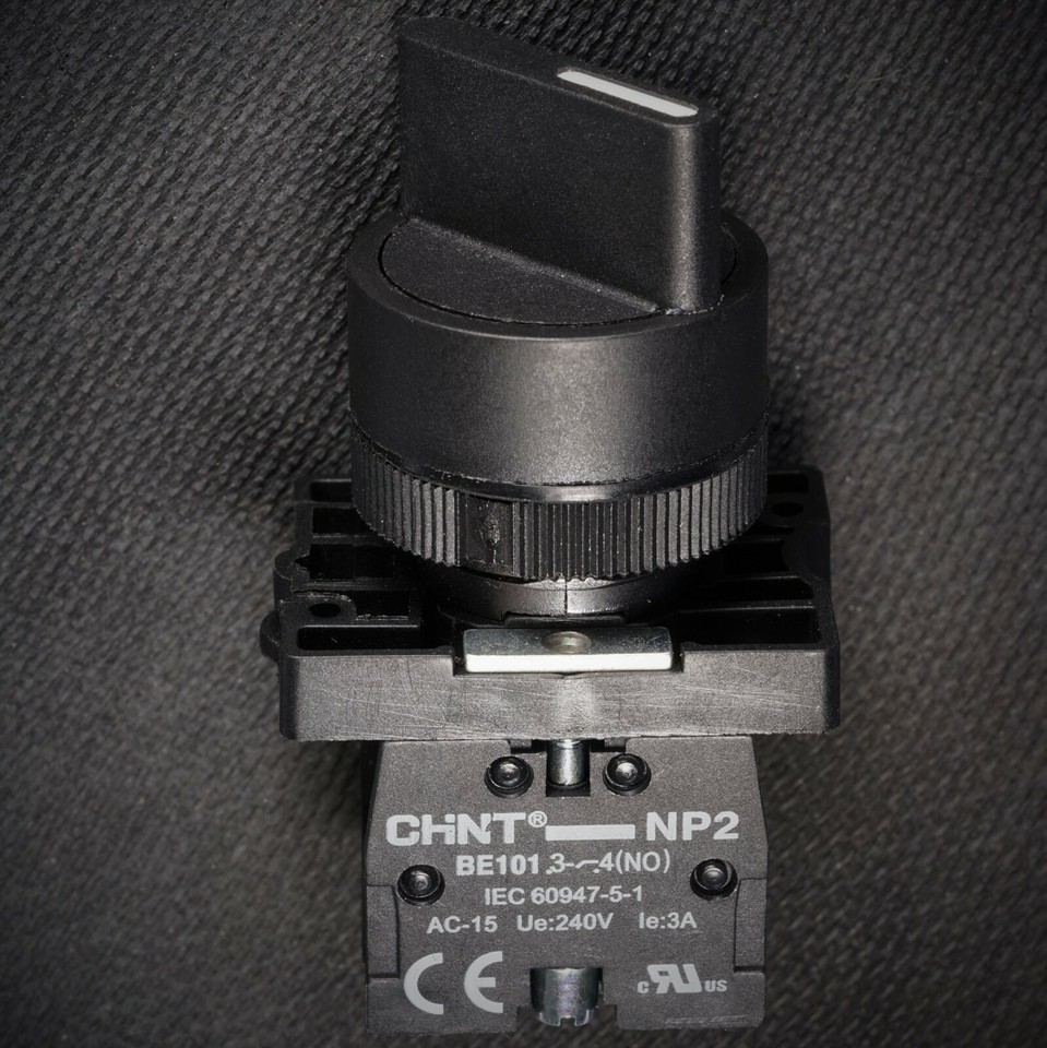 NEW 3 Position Rotary Selector Switch Hand Off Auto 2 N/O Contact Block ...