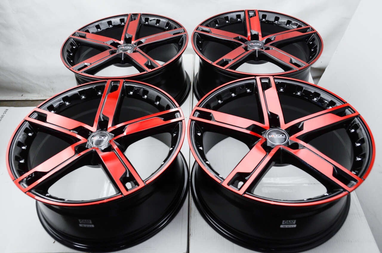18" Wheels Black Red Rims 5x114.3 Fit Honda Civic Nissan Sentra Maxima ...