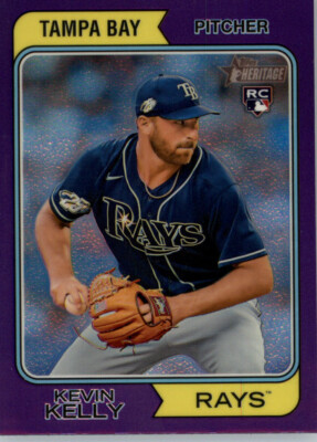 2023 Heritage High Number PURPLE #517 Kevin Kelly RC - Tampa Bay Rays ...
