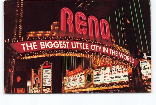 Reno Biggest Little City In World Arch Sign Nevada NV Chrome Postcard ...