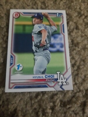 HYUN-IL CHOI 2021 BOWMAN 1st EDITION CARD BFE-130 DODGERS (FIRST ROOKIE ...
