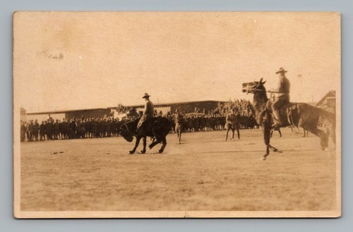 Riding a Bucking Mule Bareback in the Army Military Postcard B1 | eBay
