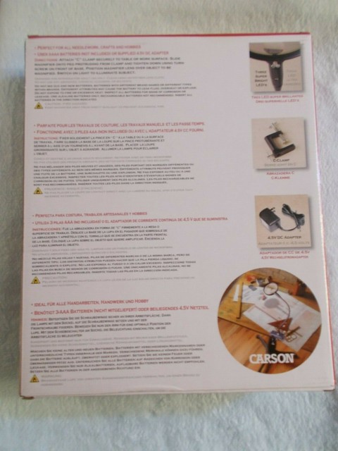 Carson Optical Nom074644 MAGNIFLEX Flexible Arm Lighted Hands ...